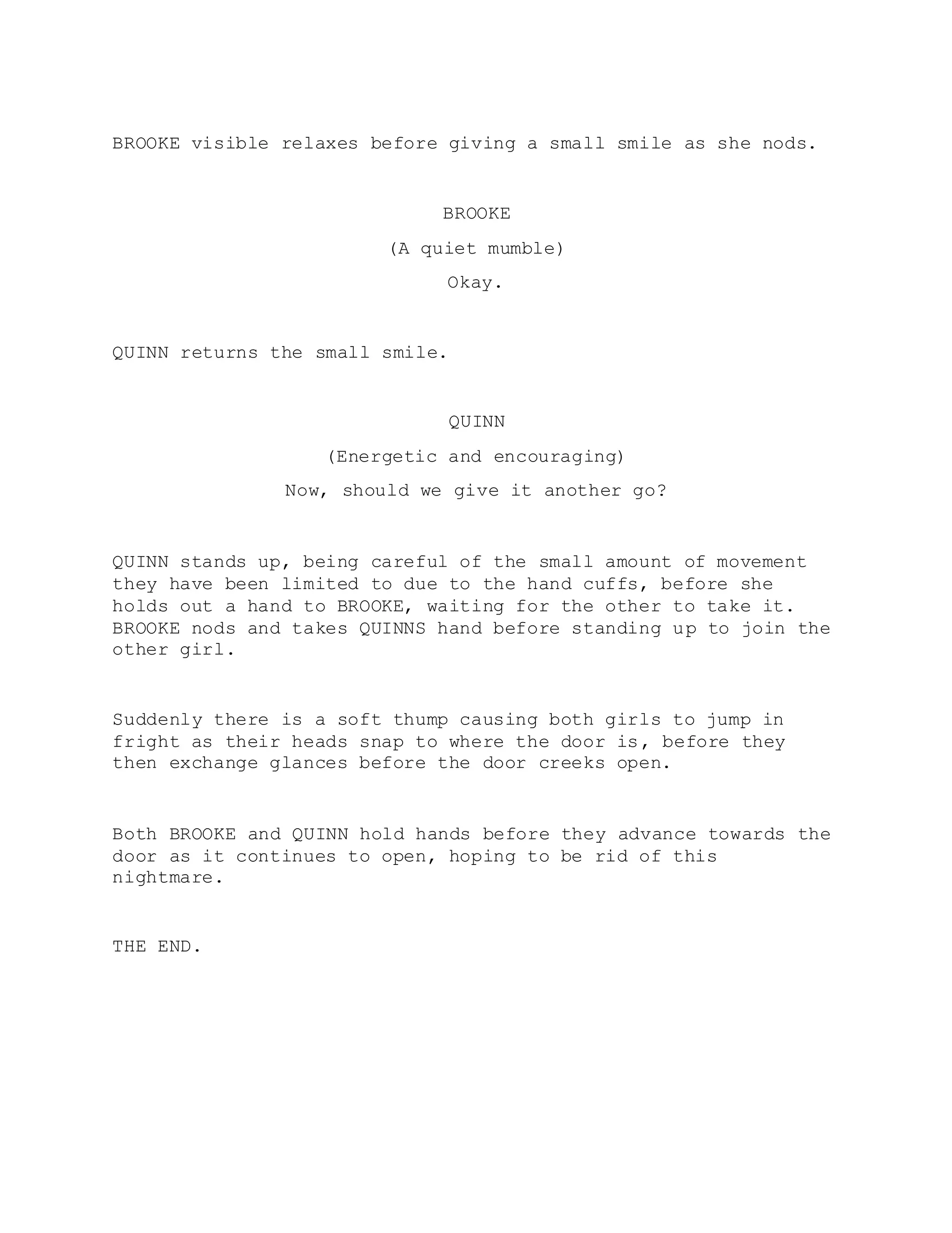Only one way out script | DOCX