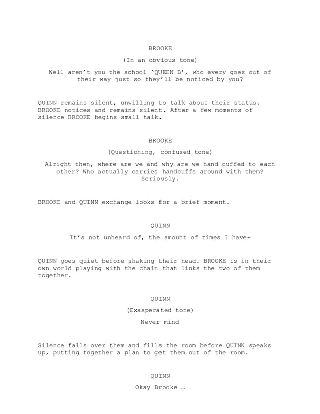 Only one way out script | DOCX