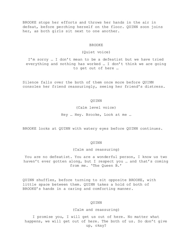 Only one way out script | DOCX