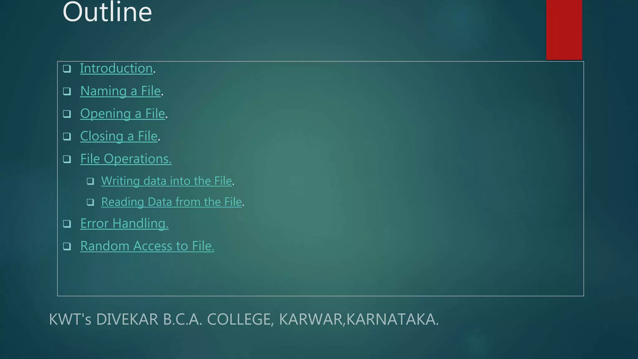 Data Structure Using C - FILES | PPTX