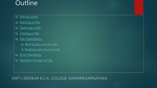 Data Structure Using C - FILES | PPTX