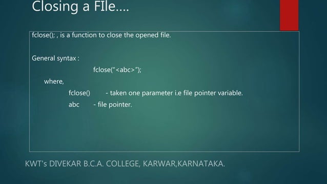 Data Structure Using C - FILES | PPTX