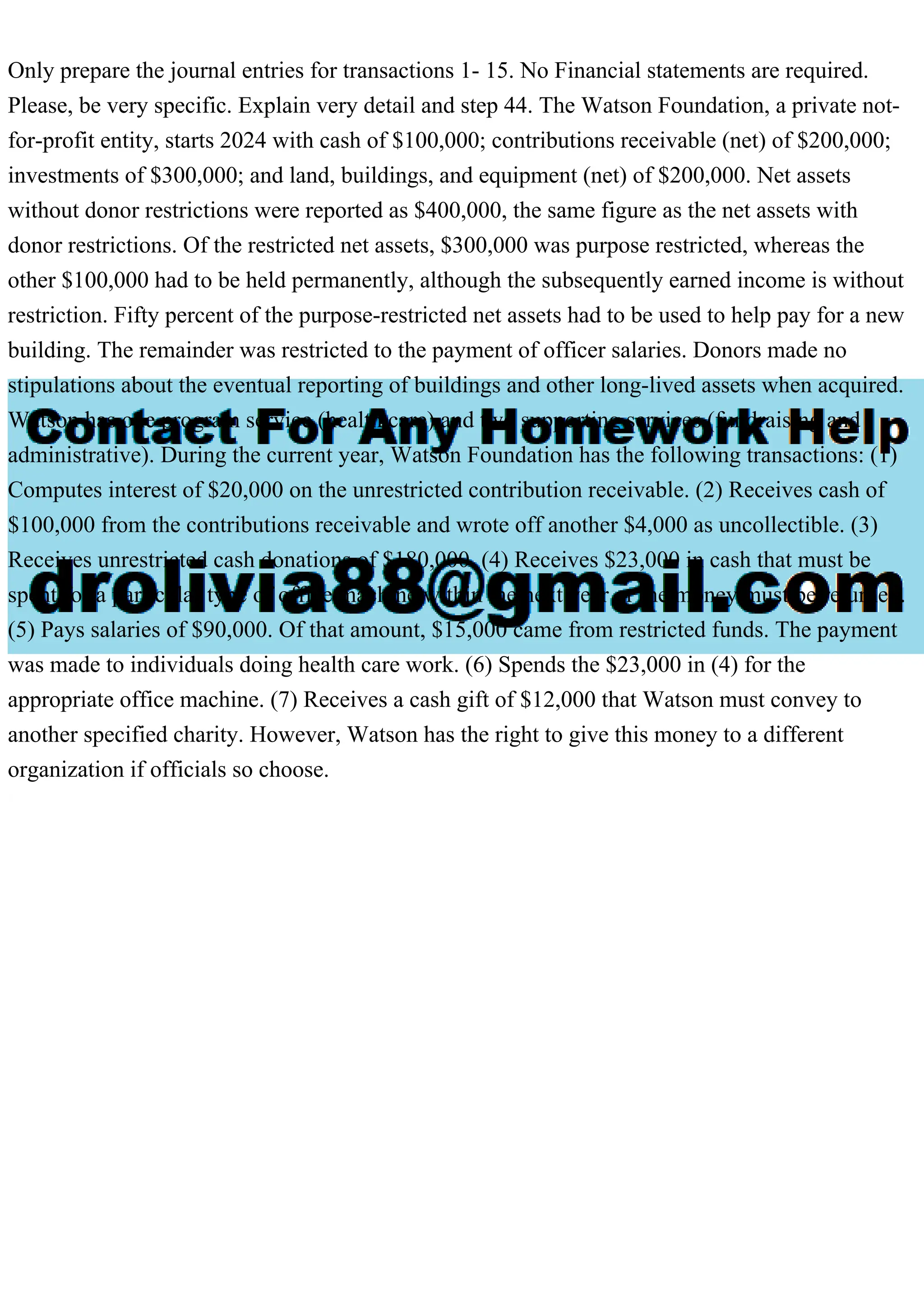 Only prepare the journal entries for transactions 1- 15. No Financia.pdf