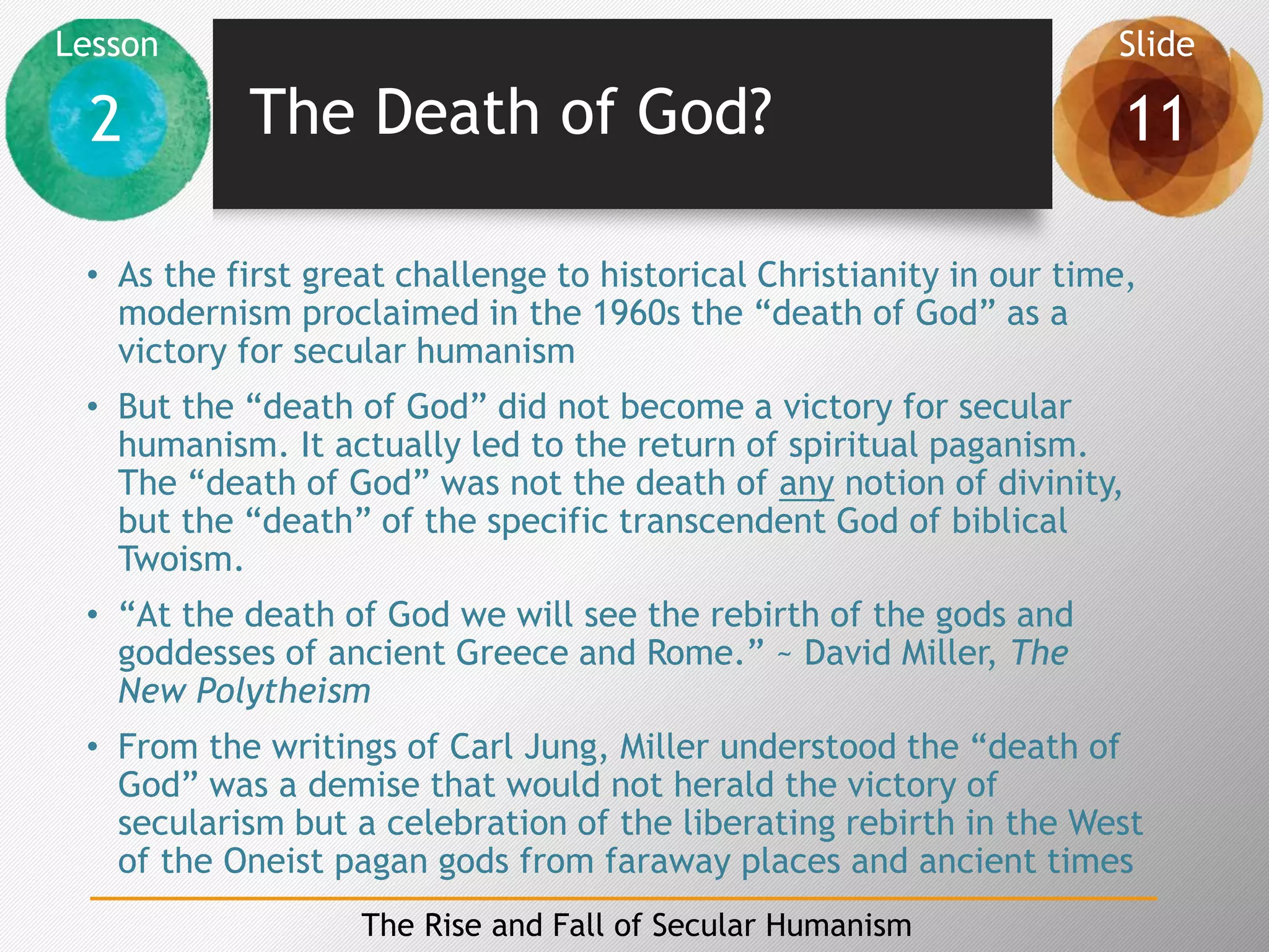 Only Two Religions 2 - The Rise and Fall of Secular Humanism | PPTX