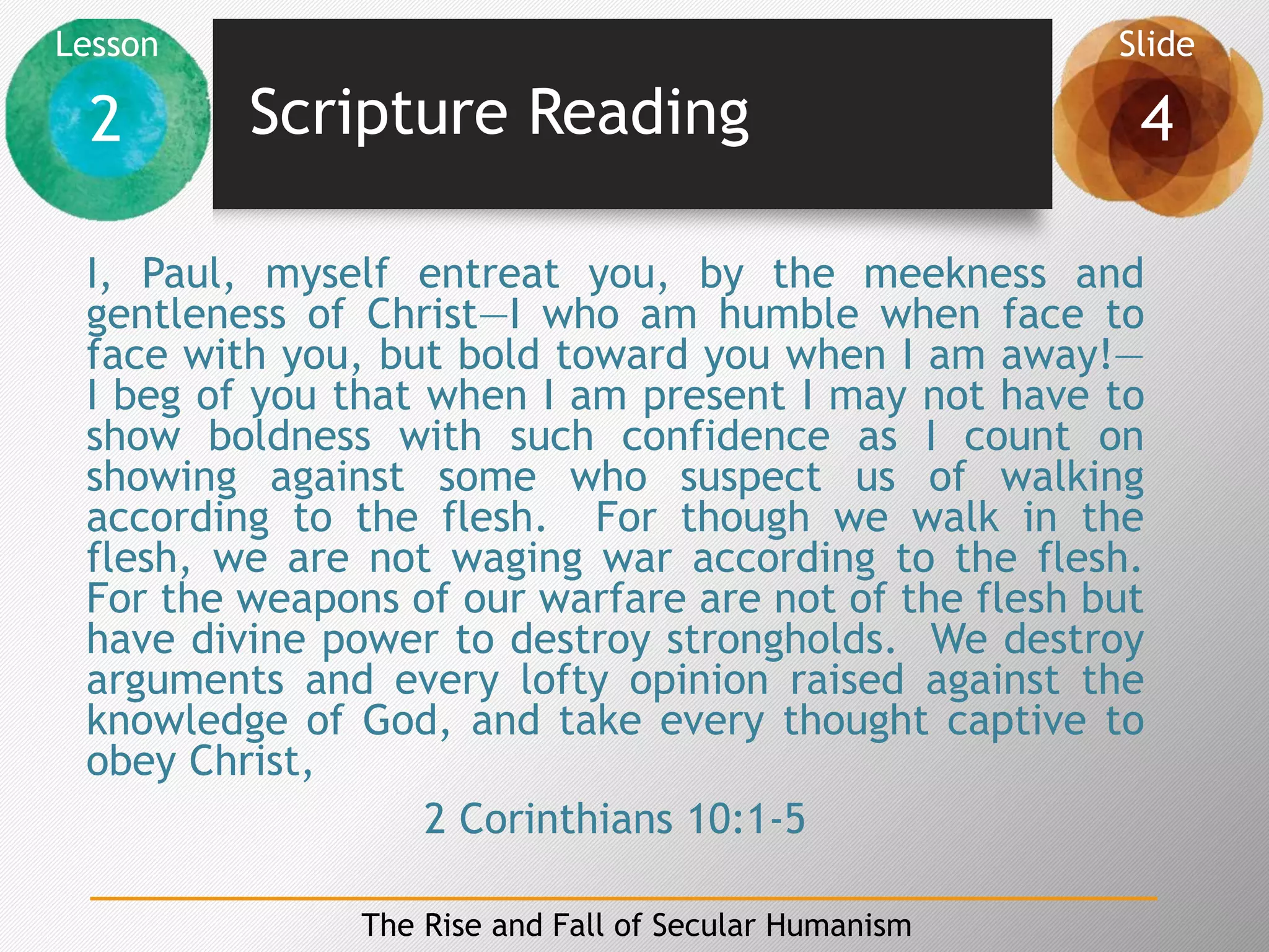 Only Two Religions 2 - The Rise and Fall of Secular Humanism | PPTX