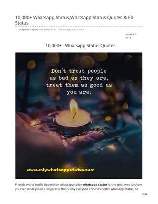Cool Whatsapp Status Messages