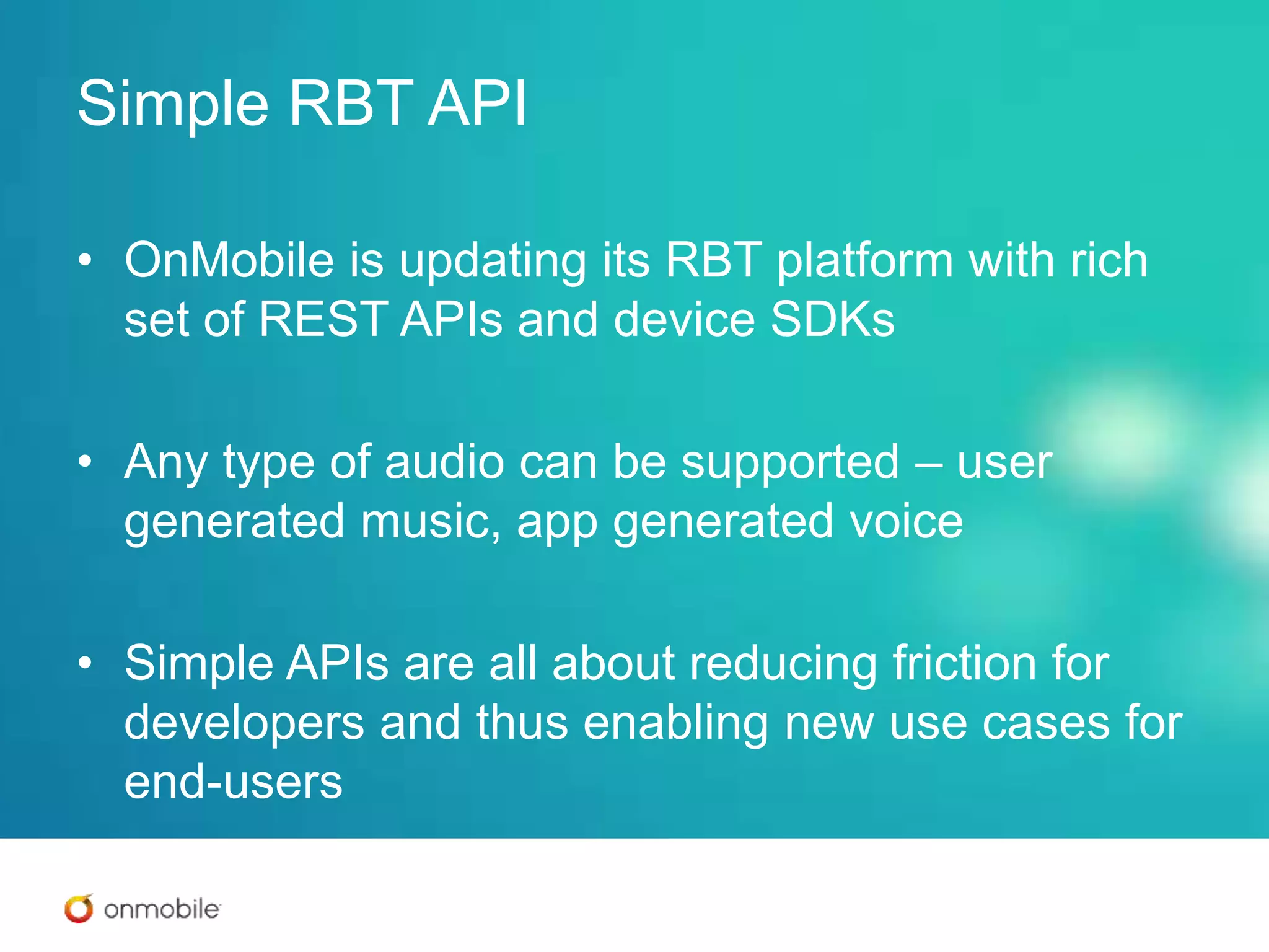 The reinvention of Ringback tones by OnMobile | PPTX