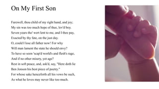 On My First Son by Ben Jonson.pptx