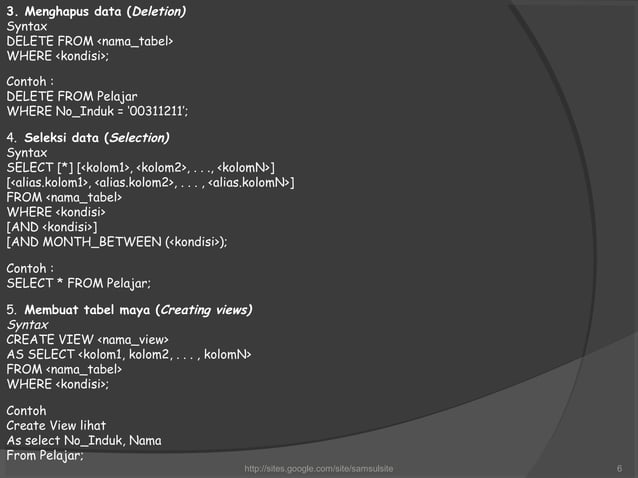 Membuat Database Menggunakan Mysql Ppt