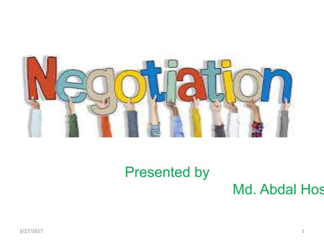 PPT On negotiation | PPT