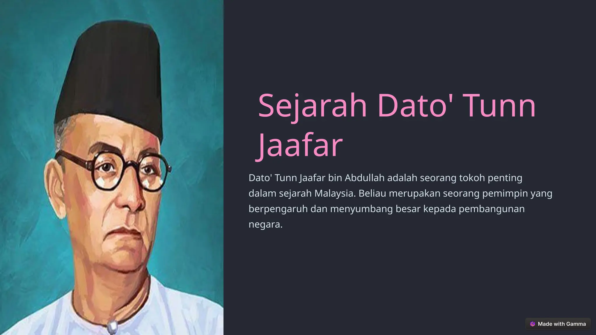 ONN JAAFAR - Tugasan Murid Sejarah Ting3 | PPTX