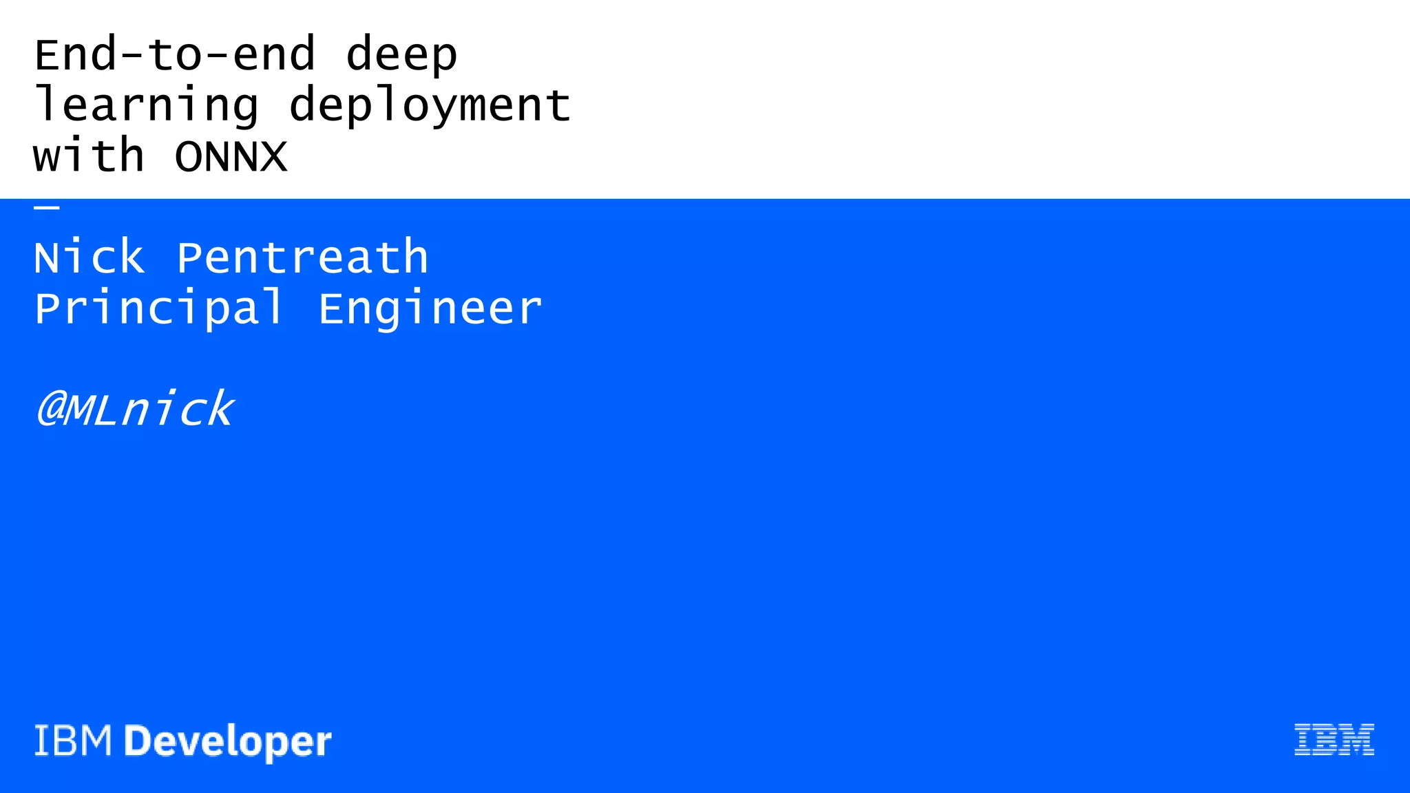End-to-End Deep Learning Deployment with ONNX | PPT
