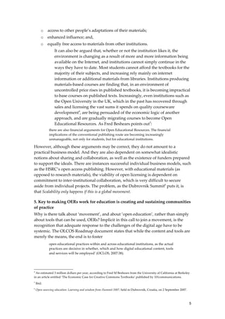 On OERs: Five ideas to guide engagement with the Open Educational Resources ‘movement’ | PDF