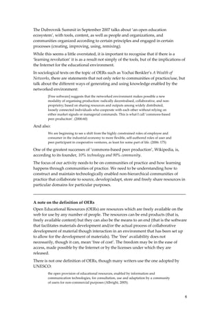 On OERs: Five ideas to guide engagement with the Open Educational Resources ‘movement’ | PDF