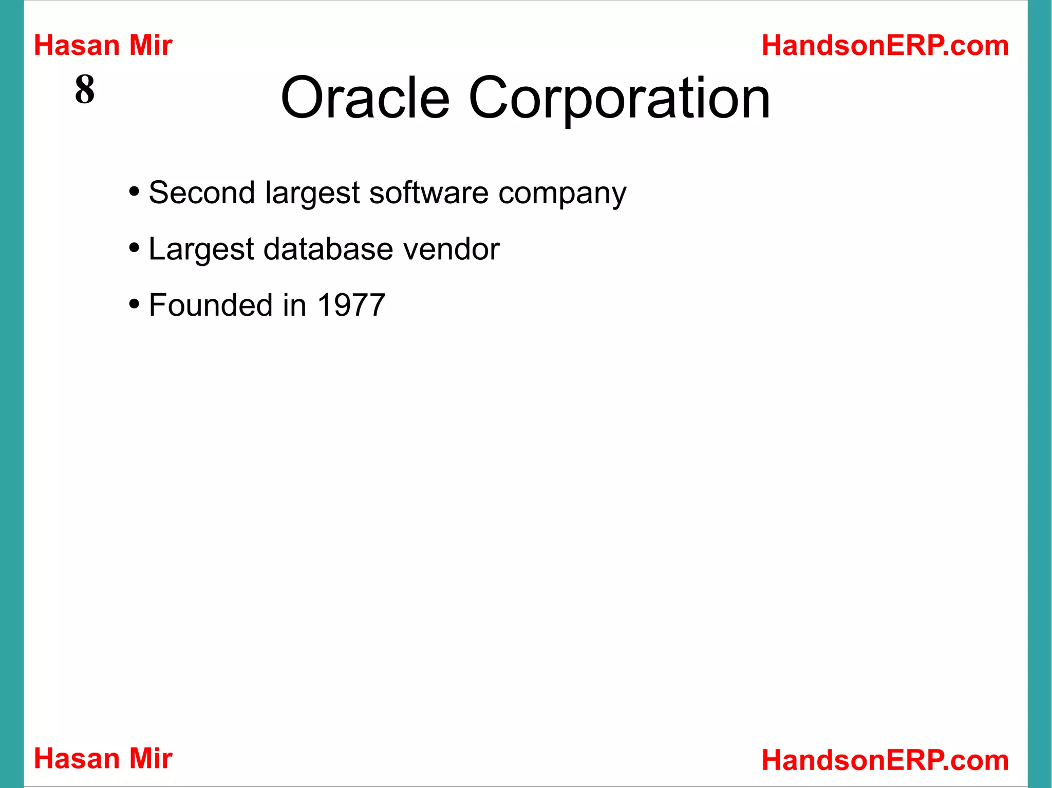 Introduction to Oracle Financials | ODP