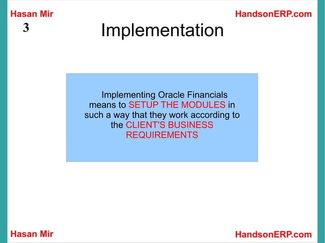 Introduction to Oracle Financials | ODP | Computing | Technology & Computing