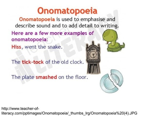 Onomatopoeia | PPT | Poetry | Books and Literature
