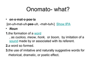 Onomatopoeia | PPT