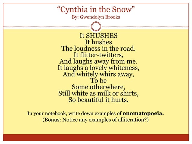 Onomatopoeia and Alliteration | PPTX | Poetry | Books and Literature