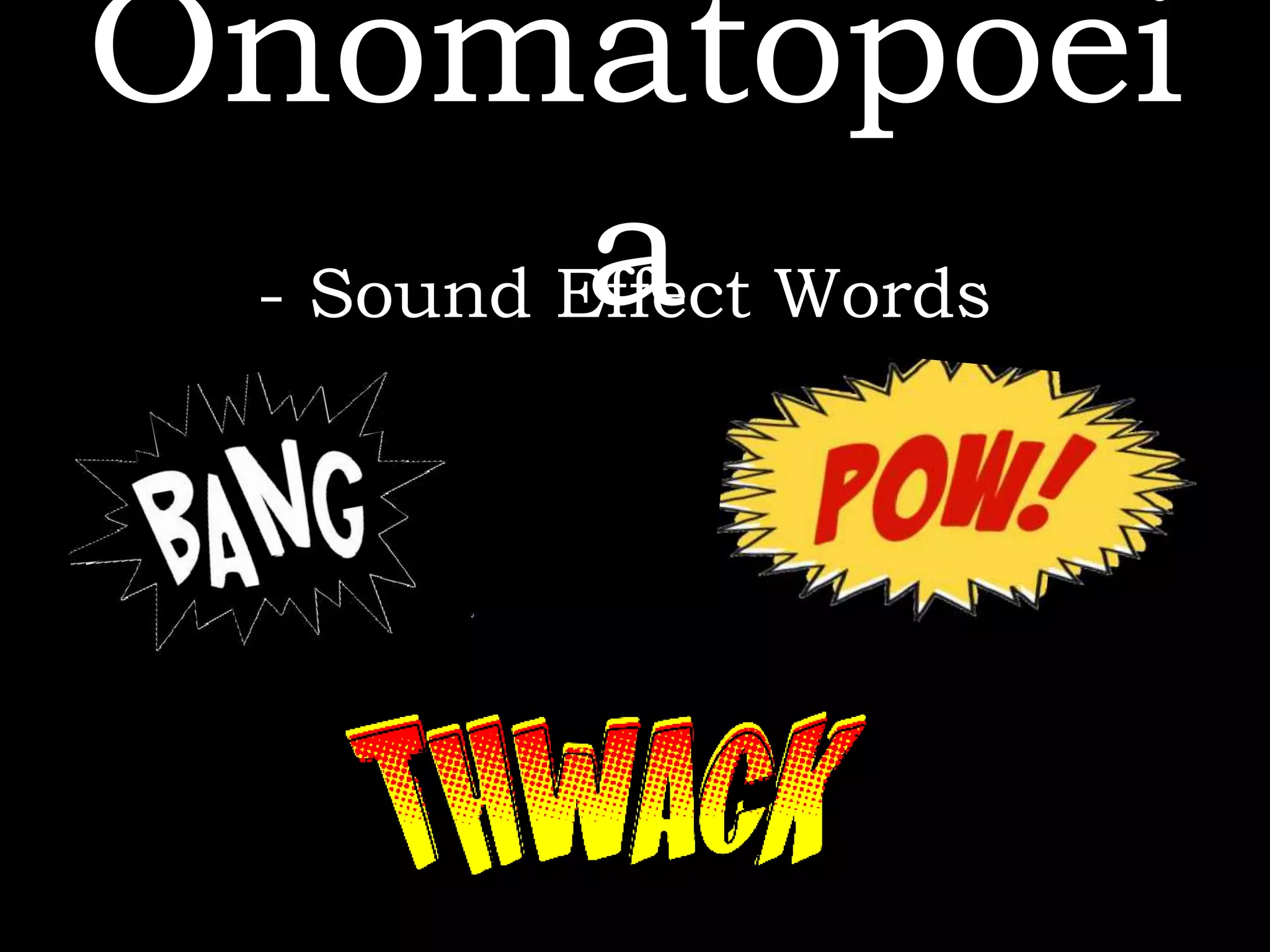 Onomatopoeia poster. | PPTX