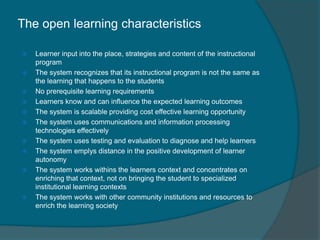 Open Distance and E-learning | PPTX