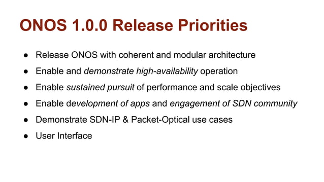 ONOS Platform Architecture | PPTX