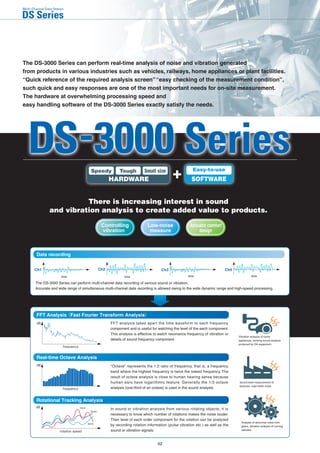 Ono sokki ds3000 Data Station DS-3000 series Sound and Vibration Real-time Analysis System | PDF