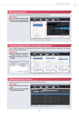 Ono sokki ds3000 Data Station DS-3000 series Sound and Vibration Real-time Analysis System | PDF