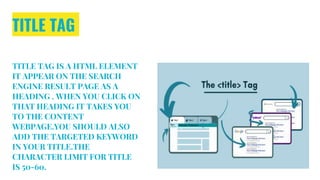 ON PAGE SEO.power point presentationx... | PPT