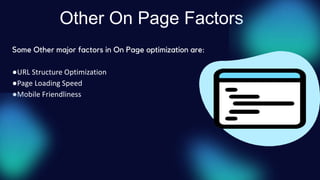 Learn On Page SEO Tutorial for beginners | PPTX