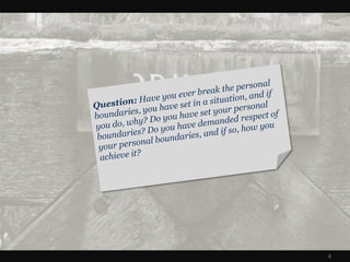 On personal boundaries | PDF