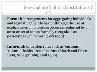 On ‘Political Institutions’ | PDF