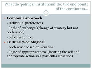 On ‘Political Institutions’ | PDF