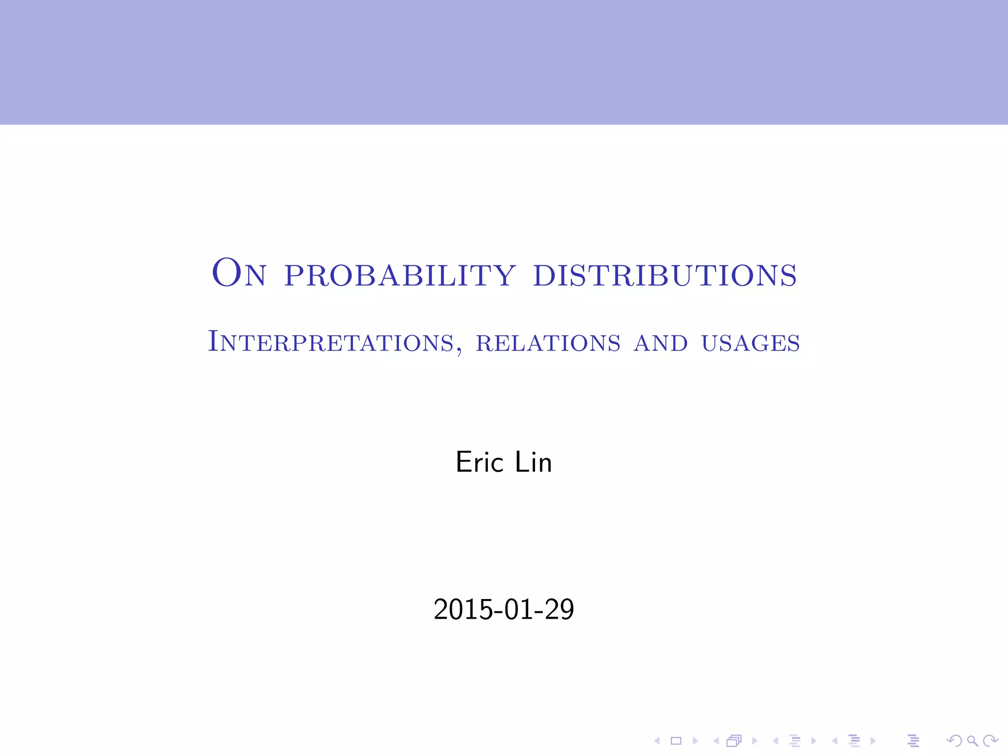 On probability distributions | PPT
