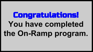 On Ramp Program | PDF