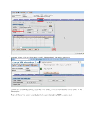 On receiving customer complaint or return component for repair process ...
