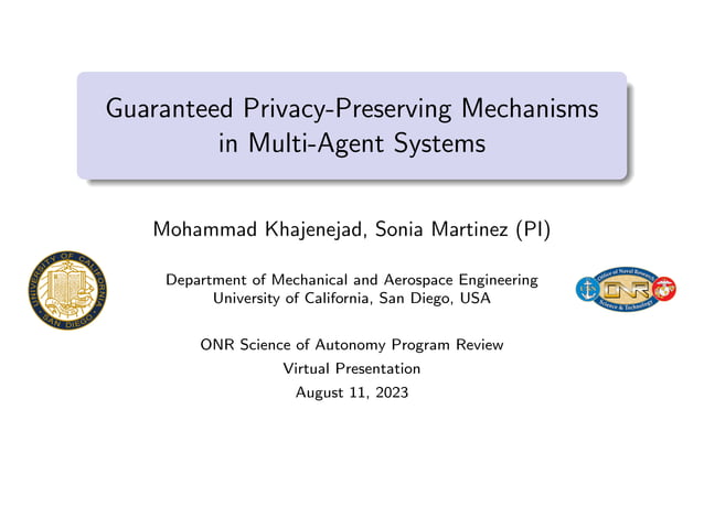 Guaranteed Privacy-Preserving Mechanisms in Multi-Agent Systems | PDF | Computing | Technology ...
