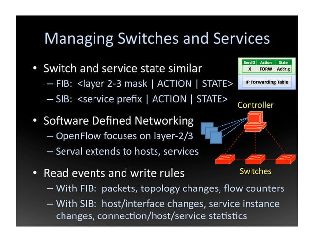 Serval: Software Defined Service-­Centric Networking | PPT