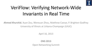 VeriFlow: Verifying Network-Wide Invariants in Real Time | PDF ...