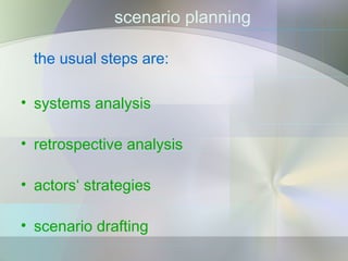 On scenario thinking | PPT