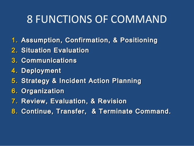 On scene reports and size up