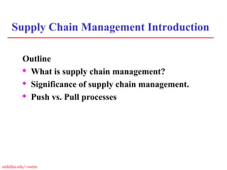 Supply chain management introduction.... | PPT