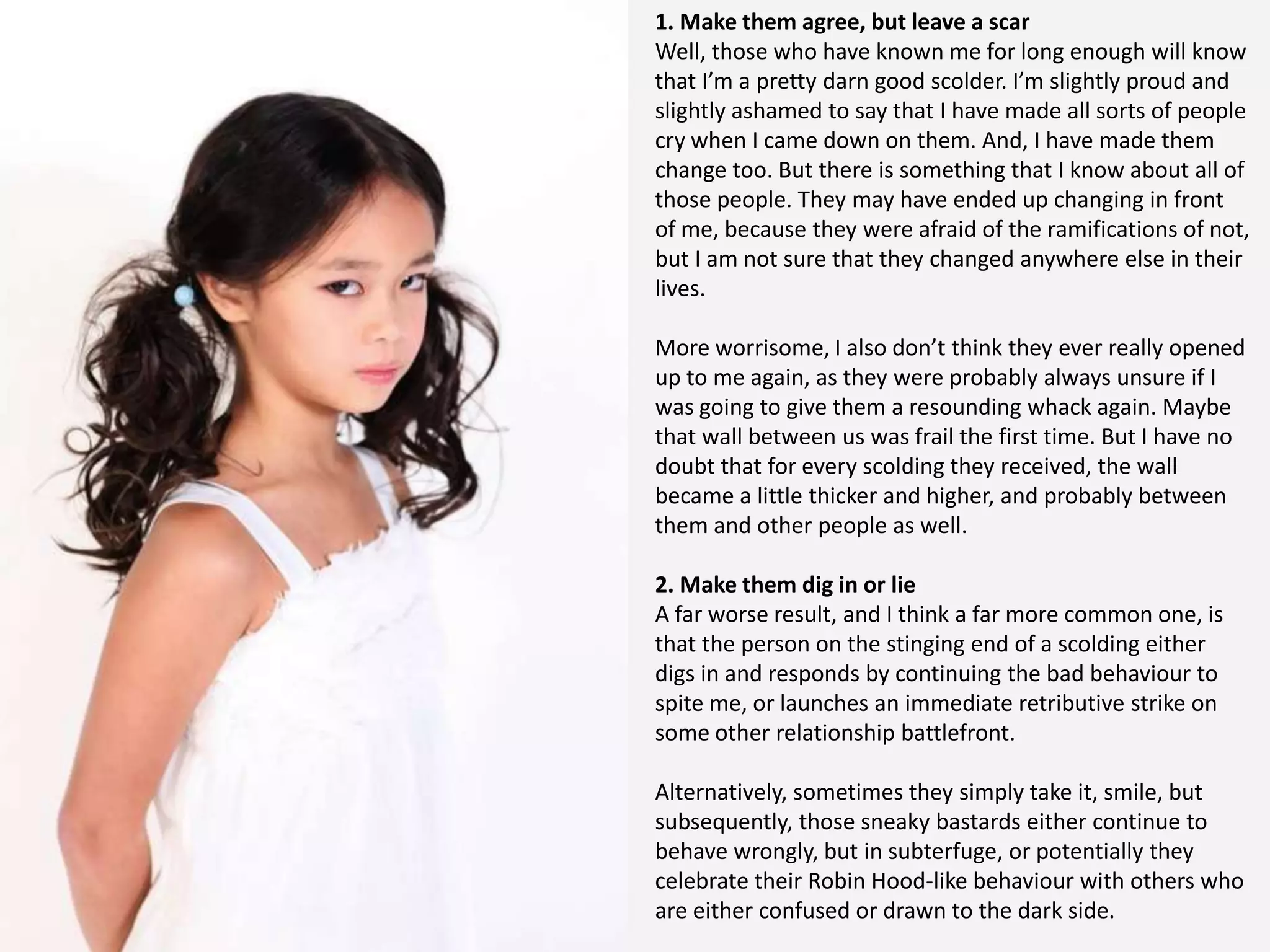 On scolding - managing staff, children, partners and yourself | PPTX