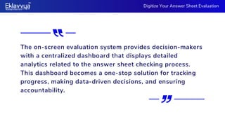 OnScreen Marking System: Exam Analytics and Efficiency | PDF