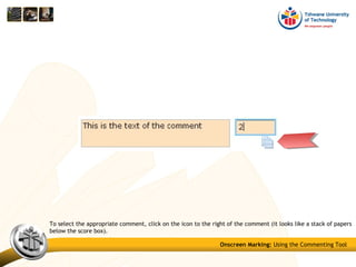 Onscreen marking: using the commenting tool | PPT
