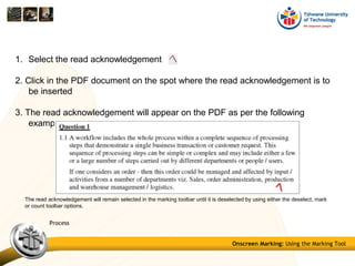Onscreen marking: using the marking tool | PPT | Desktop Publishing | Computer Software and ...