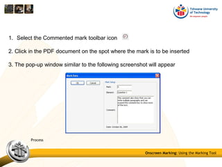 Onscreen marking: using the marking tool | PPT | Desktop Publishing | Computer Software and ...