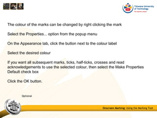 Onscreen marking: using the marking tool | PPT | Desktop Publishing | Computer Software and ...