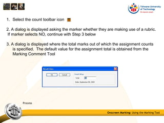 Onscreen marking: using the marking tool | PPT | Desktop Publishing | Computer Software and ...