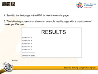 Onscreen marking: using the marking tool | PPT | Desktop Publishing | Computer Software and ...